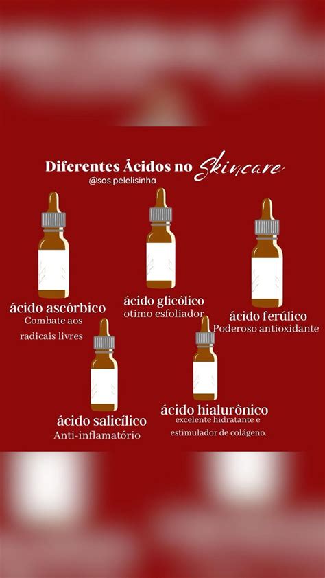 Tipos De ácidos Na Sua Rotina De Skincare Quer Saber Mais Visite Meu