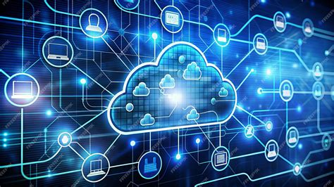 Premium Photo Cloud Computing Diagram Network Data Storage Technology