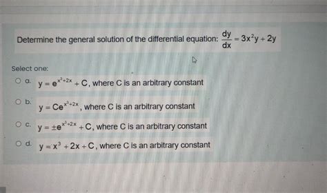 Solved Determine the general solution of the differential | Chegg.com