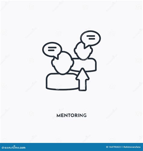 mentoring outline icon simple linear element illustration isolated
