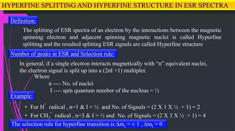 Electron Spin Resonance Spectroscopy Pptx