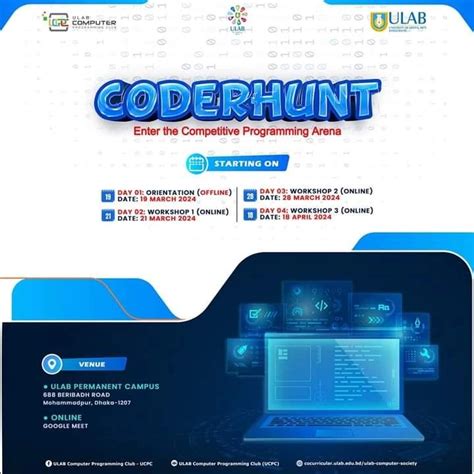 ULAB Computer Programming Club on LinkedIn: The orientation of CoderHunt was held on 19th March ...