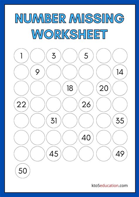 Missing Numbers Worksheet Math Worksheets 1st Grade Math Worksheets