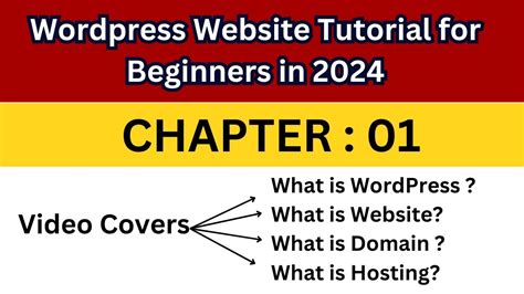 wordpress website tutorial for beginners in 2024 🔥 chapter 01 🔥 youtube