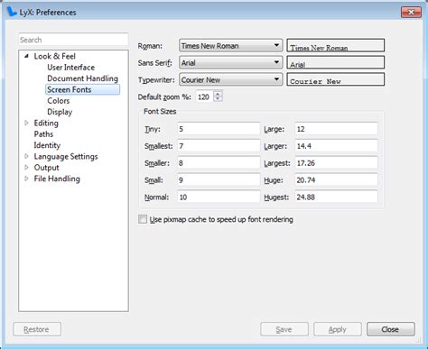 Lyx Screenshots