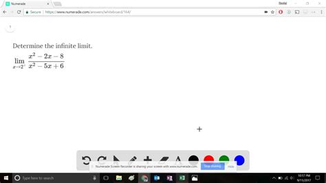 solved determine the infinite limit limx →2 x 2 2 x 8 x 2 5 x 6