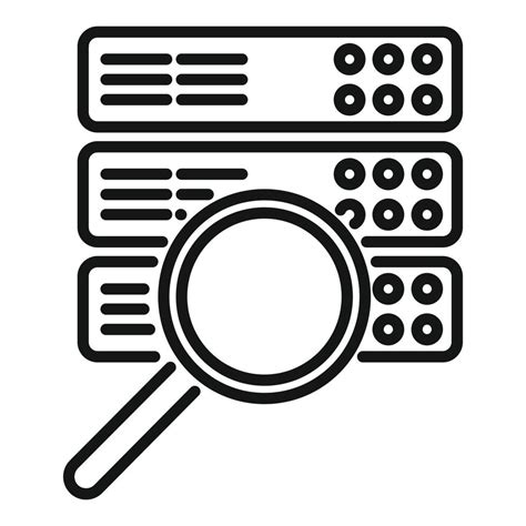 server database icon outline vector crm data 15153826 vector art at
