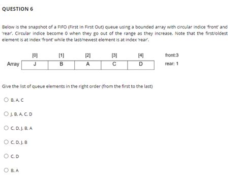 solved question 5 the array with values