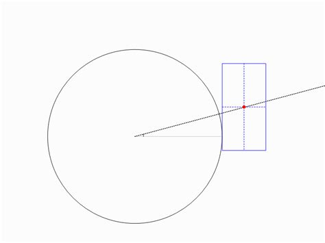 Geometry Center Position Of An Orthogonal Rectangle That Has A Side Or Corner Touching A