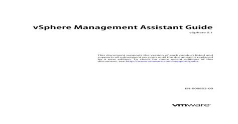 Pdf Vsphere Management Assistant Guide Vsphere 51 Vsphere 51topiccom
