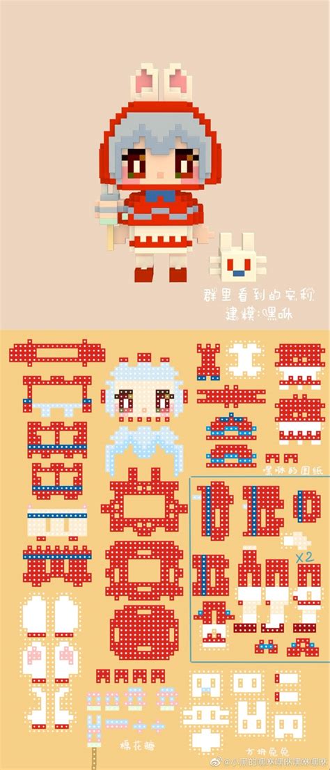 D Perler Beads ลกปดรดรอน งานฝมอ แพทเทรน