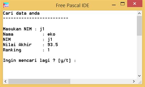 sequential dan binary search dalam pascal meganeko s blog