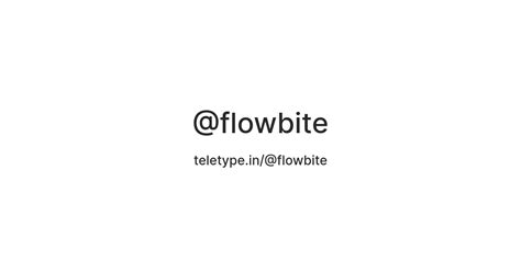 Flowbite — Teletype