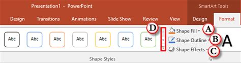 Changing Fill Line And Effects For Shapes Within SmartArt In PowerPoint 2016 For Windows