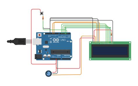 Circuit Design Counter Up Lcd With Buttoninteruppt Tinkercad