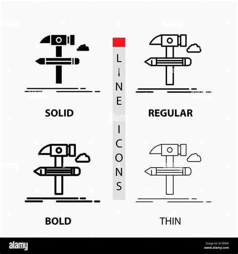 Build Design Develop Tool Tools Icon In Thin Regular Bold Line And Glyph Style Vector