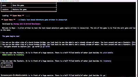 text based adventure games with node js youtube