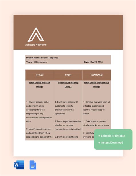 Agile Retrospective Template In Word Google Docs Download Template Net
