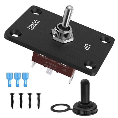 Momentary Toggle Switch 3pin On Off On 12v 30a 3 Way With Mounting Panel
