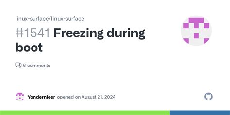 freezing during boot · issue 1541 · linux surface linux surface · github