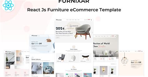 Furnixar React Js Furniture Ecommerce Template Site Templates Landing Page Templates Ft