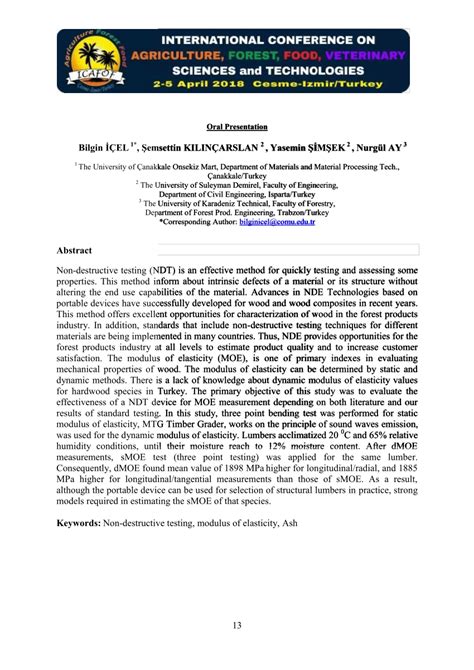 Pdf Effectiveness Of A Portable Non Destructive Device For Modulus Of Elasticity Determination