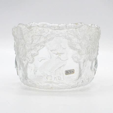 LinnÉa Smaland Relief Bowl Glass Dancing Couple For Kosta Boda