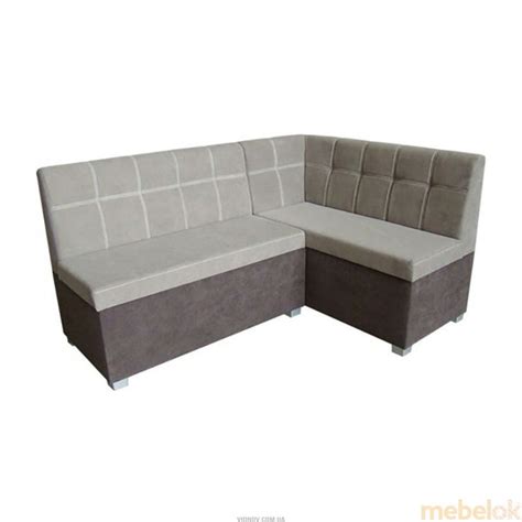 Купити Чохол на кутовий кухоний диван без підлокітників Сiрий в Україні Vidnova Home за