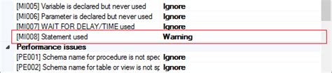 Sql Code Guard Catching Specific Statements Using New Mi008 Statement