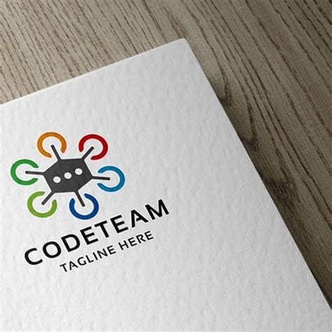 professional code team and coder logo template