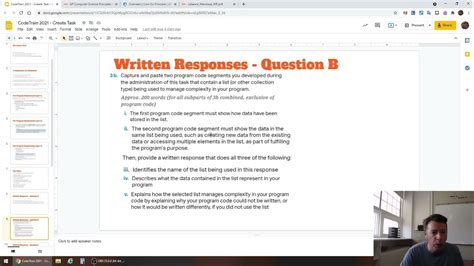 About The Ap Cs Principles Create Task A Codetrain Pd Video Youtube