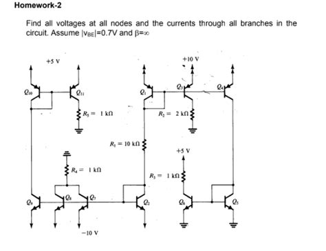 Solved Find All Voltages At All Nodes And The Currents