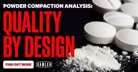 Powder Compaction Analysis An Essential Qbd Tool
