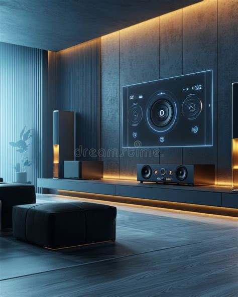 Explore The Future Of Smart Homes With Iot Technology Integration In Modern Living Rooms Stock