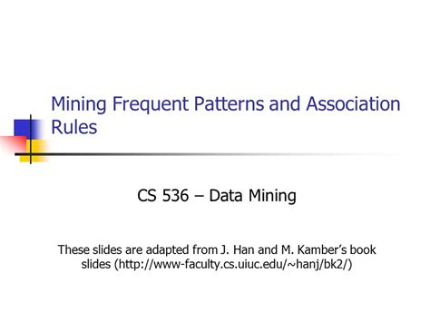 Mining Frequent Patterns And Association Rules Ppt Download