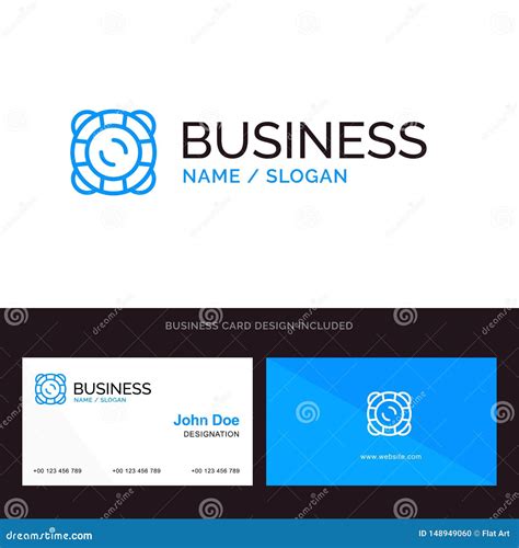 Protection Safety Support Float Blue Business Logo And Business Card Template Front And Back