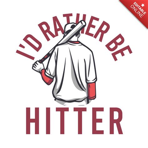 Baseball Player Holding Baseball Bat T Shirt Design Template Free