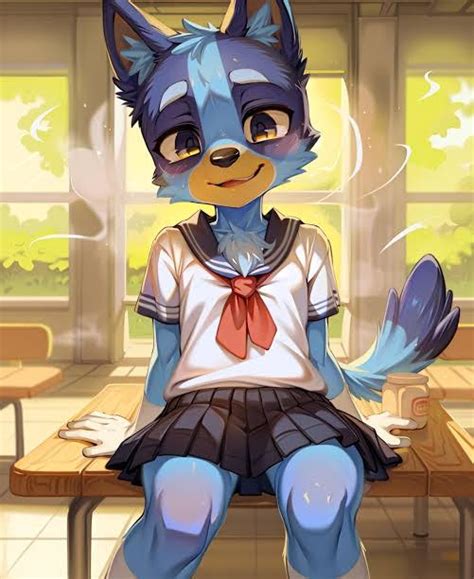 Bluey De Chicas De Escolar Anime By Thomasbluey On Deviantart