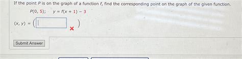 Solved If The Point P Is On The Graph Of A Function F Chegg