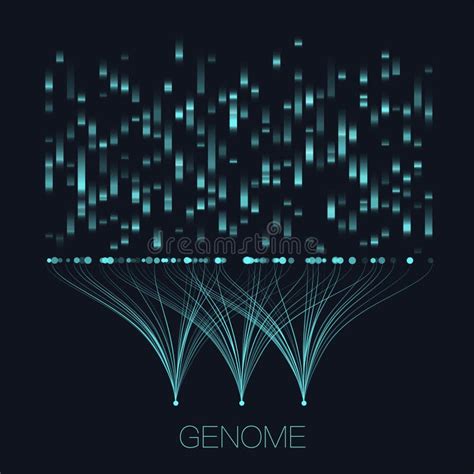 big genomic data visualization stock vector illustration of analytics