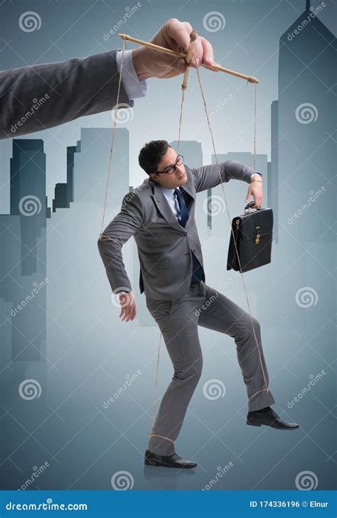 Businessman Puppet Being Manipulated By Boss Stock Photo Image Of Doll Employee 174336196