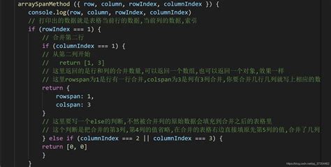 El Table中的 Span Method表格合并方法el Table Span Method Csdn博客
