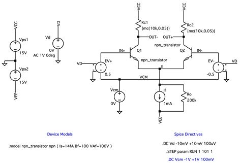 Fig 6 10 Differential Amplifier With Current Source Output Resistance Subject To 5 Uniform