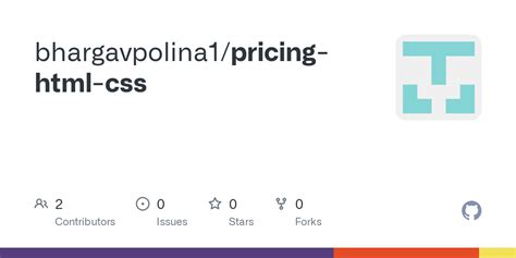 Github Bhargavpolina1pricing Html Css