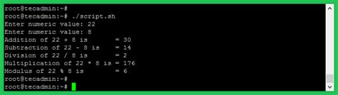 Bash Arithmetic Operations Tecadmin