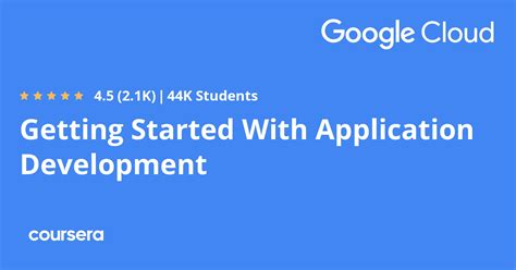 Getting Started With Application Development Coursya