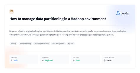 How To Manage Data Partitioning In A Hadoop Environment Labex