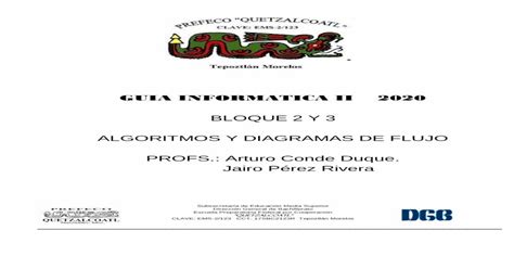 Bloque 2 Y 3 Algoritmos Y Diagramas De Flujo Profs Mx Wp Content Uploads 2020 03