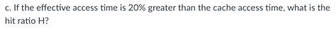 Solved Consider A Memory System With The Following Chegg