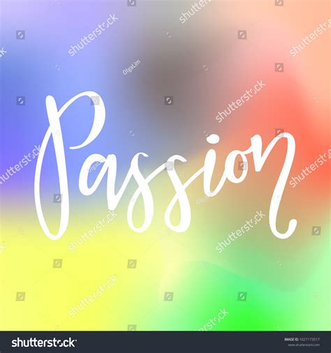 Hand Sketched Passion Lettering Text Logotype Stock Vector Royalty